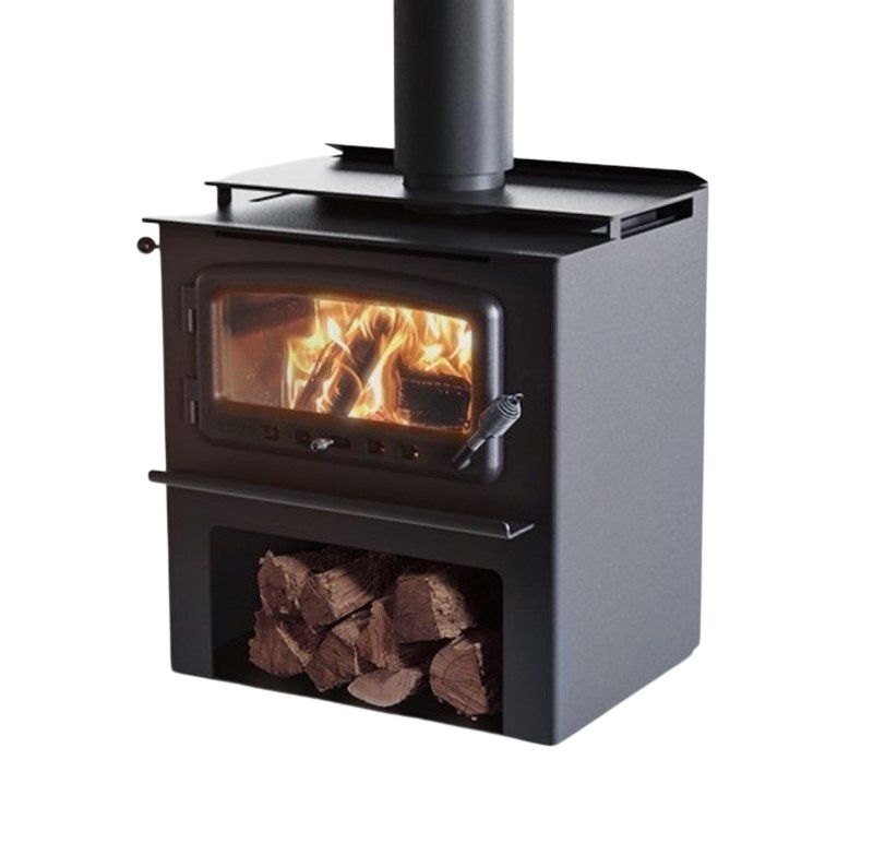 NECTRE MARK 3 WOOD HEATER INC. REMOTE & STACKER - RADIANT/CONVECTION ...