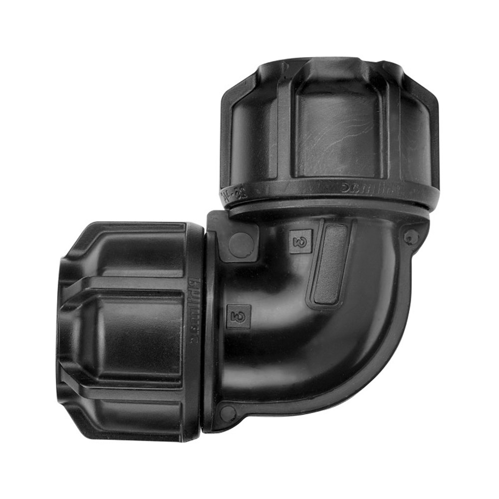 Poly Metric Compression Fittings - METRIC ELBOW POL X POL 20MM - Irribiz